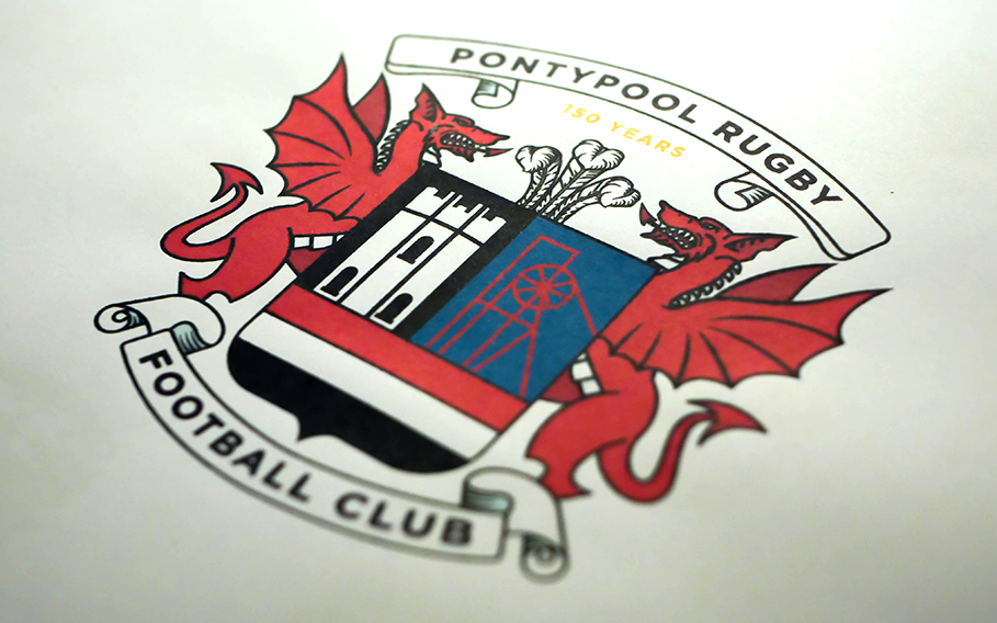 Pontypool RFC 150 Years - Branding & Graphic Design - Blue Stag
